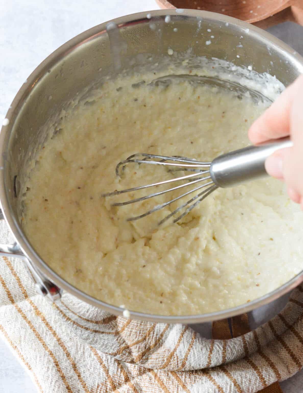 Thick & Creamy Grits - caramel and cashews