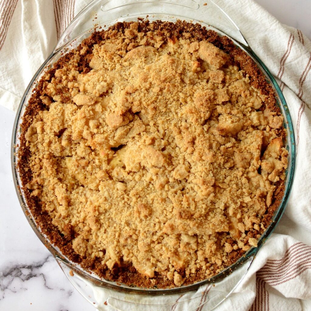 Apple Pie With Graham Cracker Crust - caramel and cashews