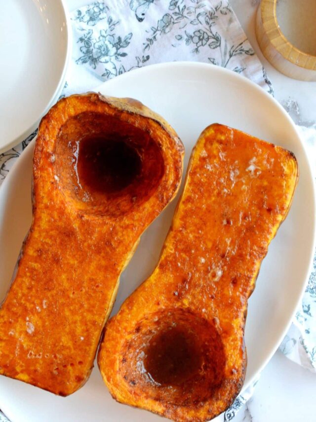 Roasted Butternut Squash With Brown Sugar - caramel and cashews