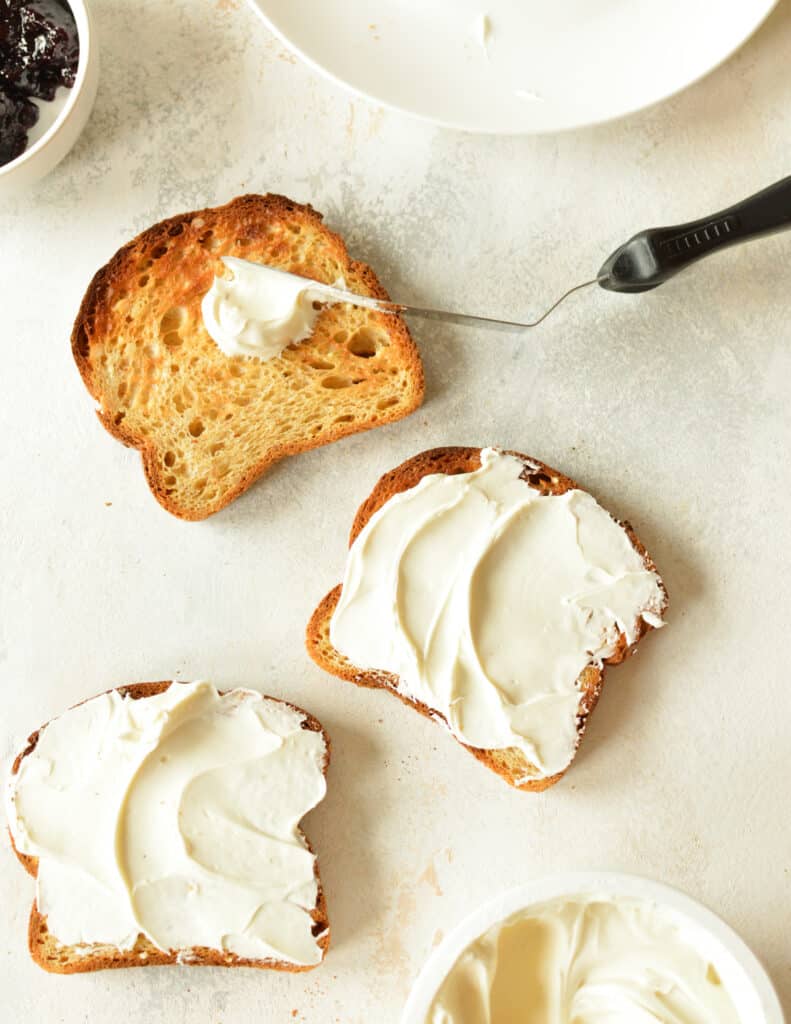 Blueberry Toast - caramel and cashews