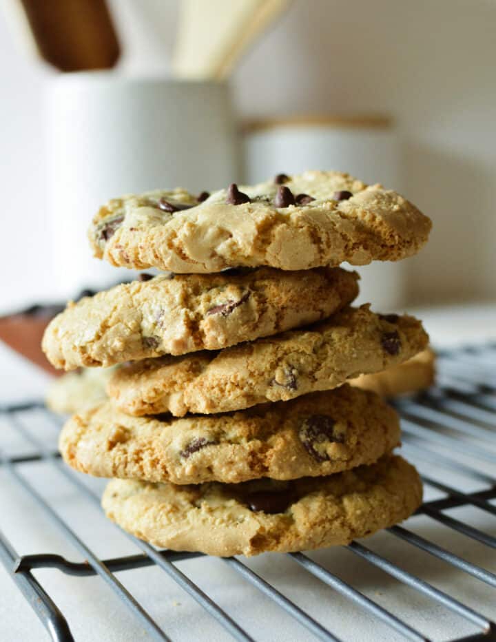 No Butter Chocolate Chip Cookies - caramel and cashews