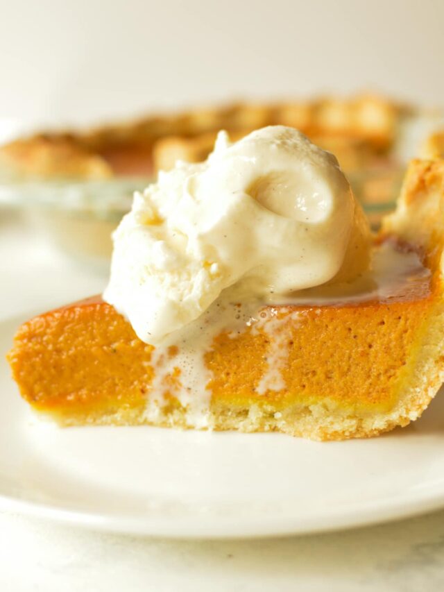 Pumpkin Pie without Canned Milk - caramel and cashews