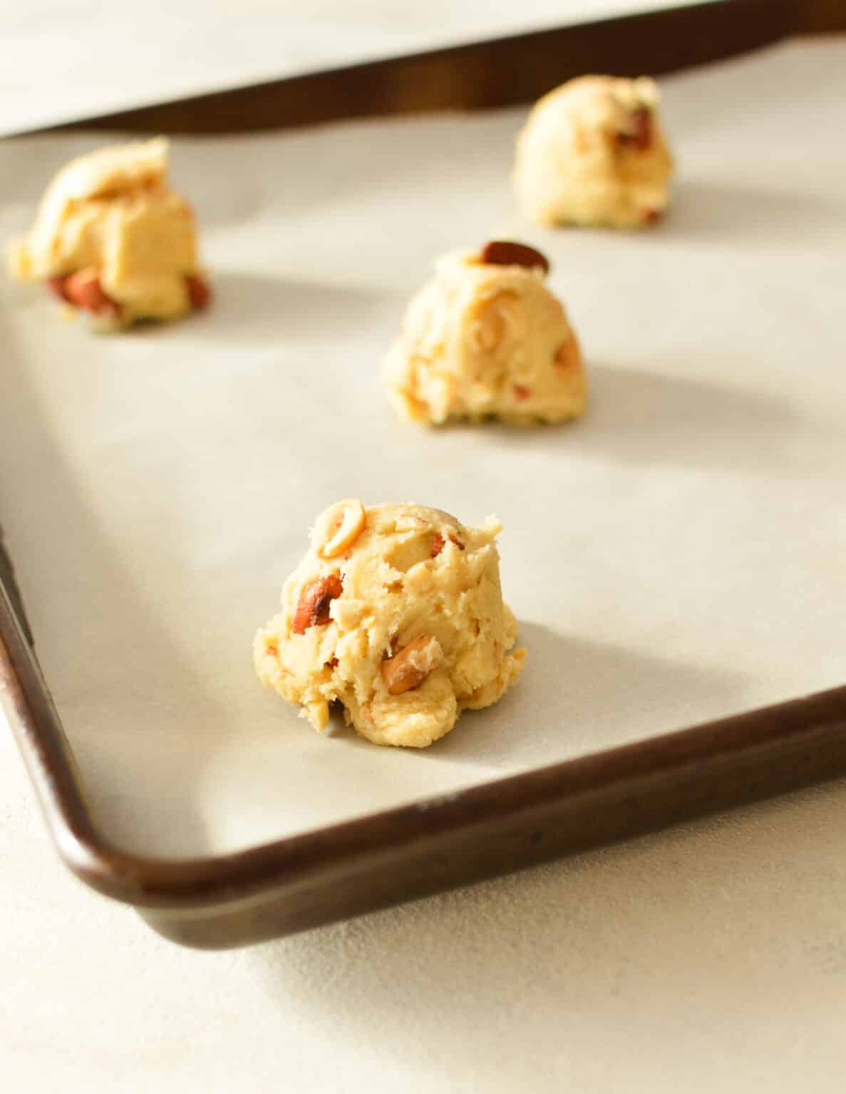 Chewy Mixed Nuts Cookies - caramel and cashews