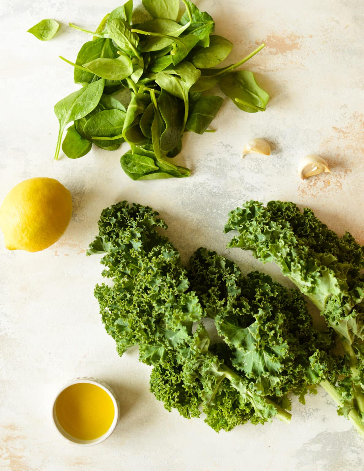 10-minute Sauteed Kale & Spinach - caramel and cashews