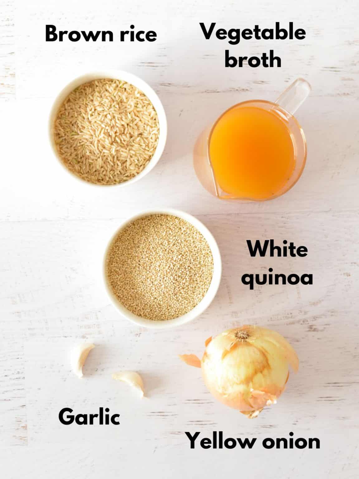 Easy Brown Rice & Quinoa - caramel and cashews