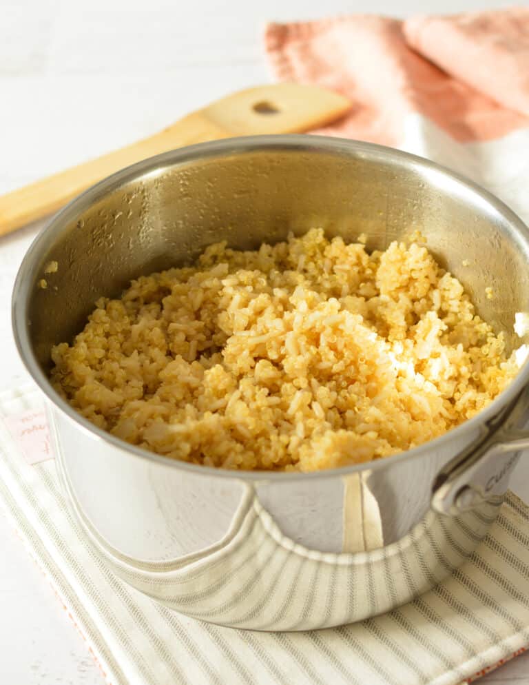 Easy Brown Rice & Quinoa - caramel and cashews