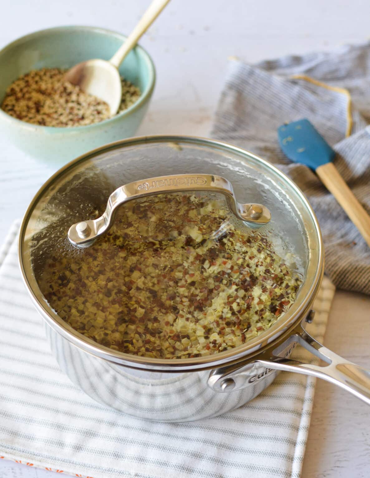 How to Cook Tri-Color Quinoa - caramel and cashews