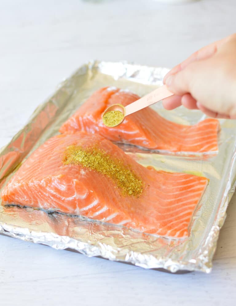 Lemon Pepper Salmon - caramel and cashews