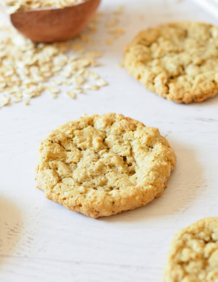 Oat Flour Oatmeal Cookies - caramel and cashews