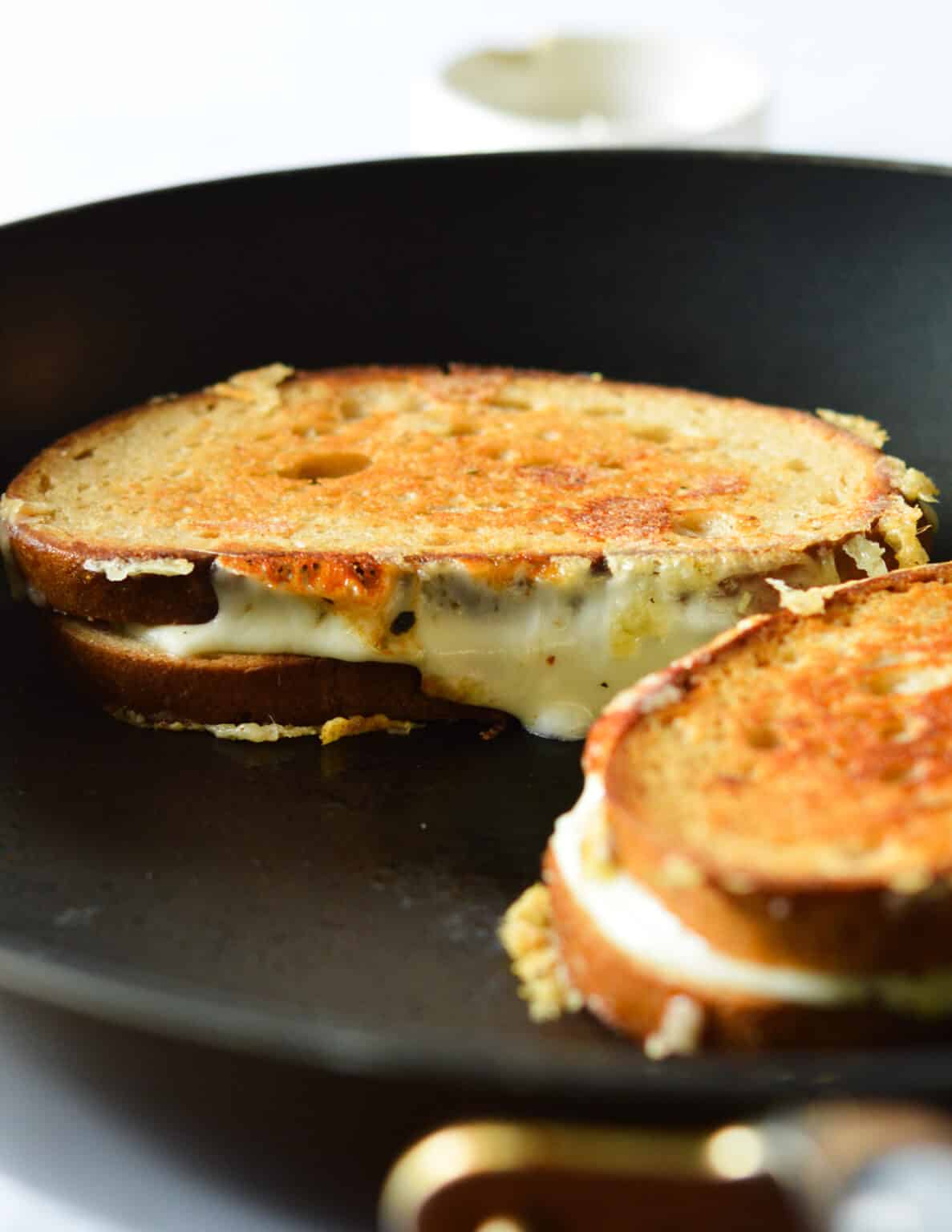 Provolone Grilled Cheese - caramel and cashews