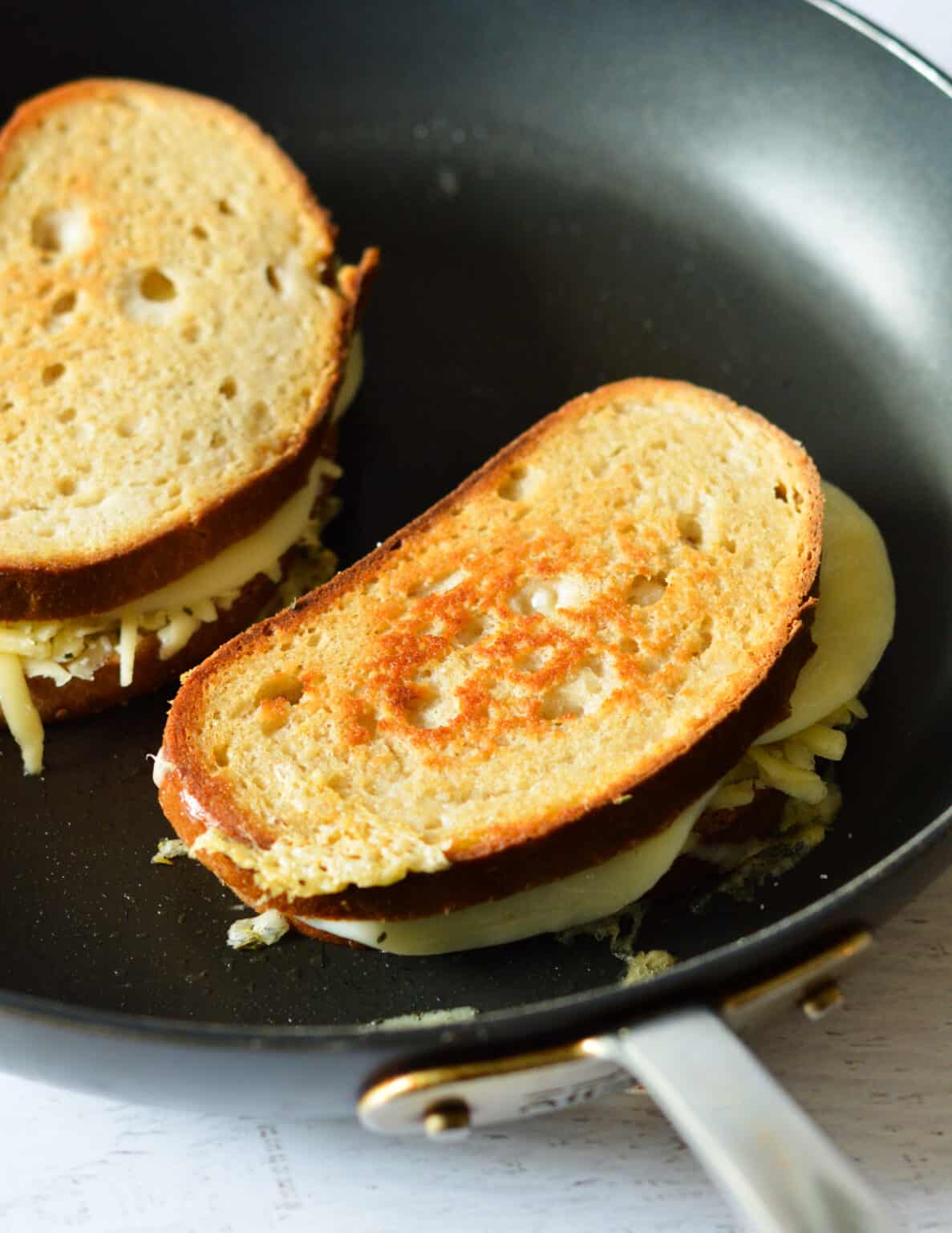 Provolone Grilled Cheese - caramel and cashews