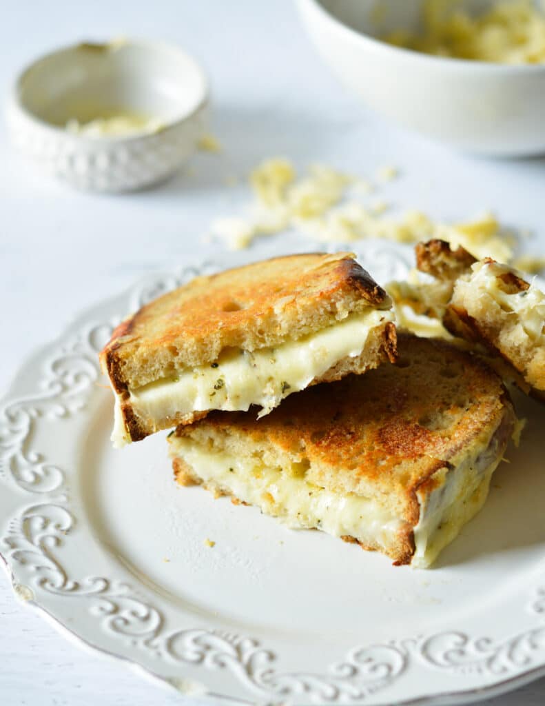 Provolone Grilled Cheese - caramel and cashews