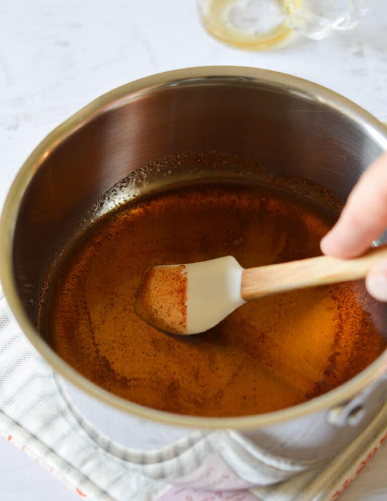 Spicy Maple Syrup - caramel and cashews