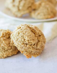 Oat Flour Biscuits - caramel and cashews
