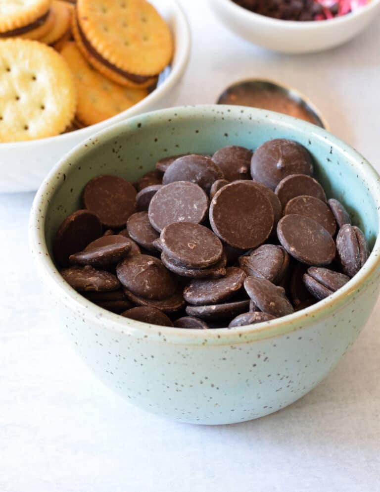 Chocolate Dipped Ritz Cookies - caramel and cashews
