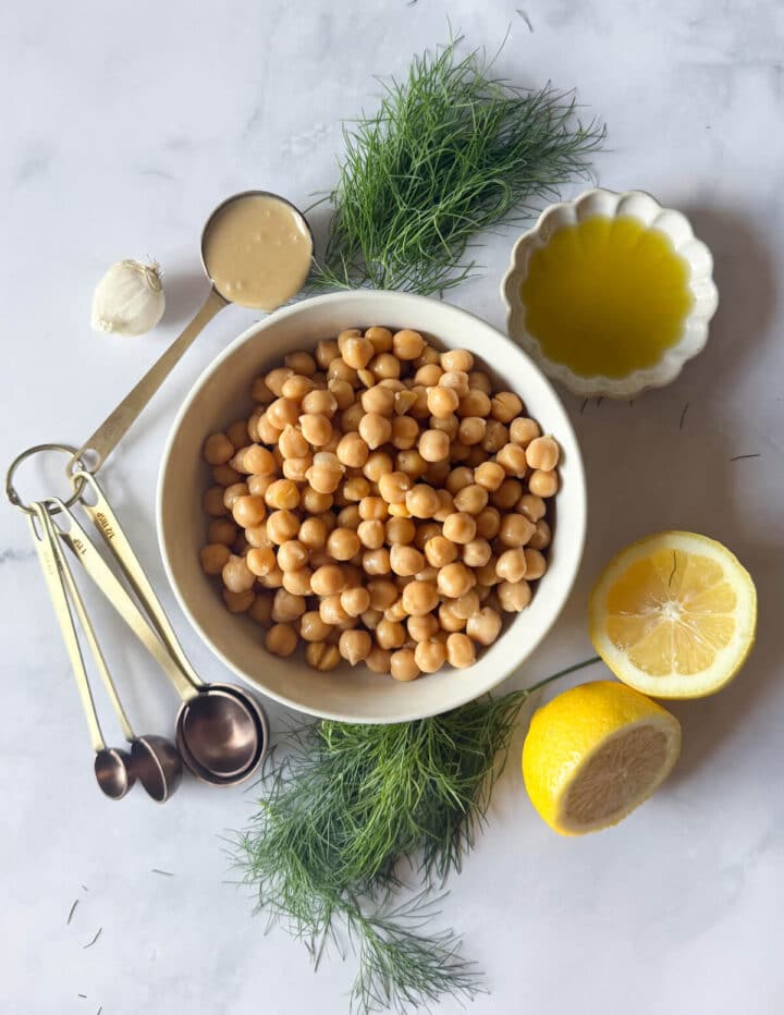 Lemon Dill Hummus - caramel and cashews